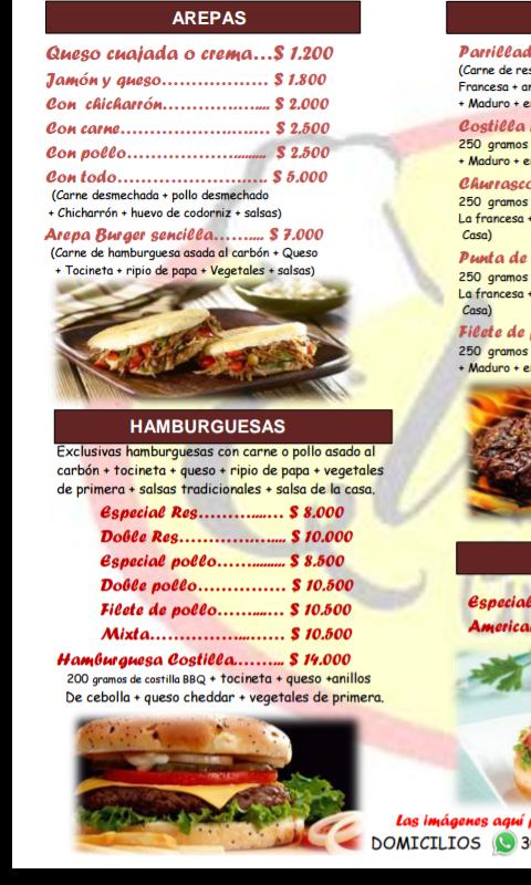 Menu at El Maná antojo Divino restaurant, Cali