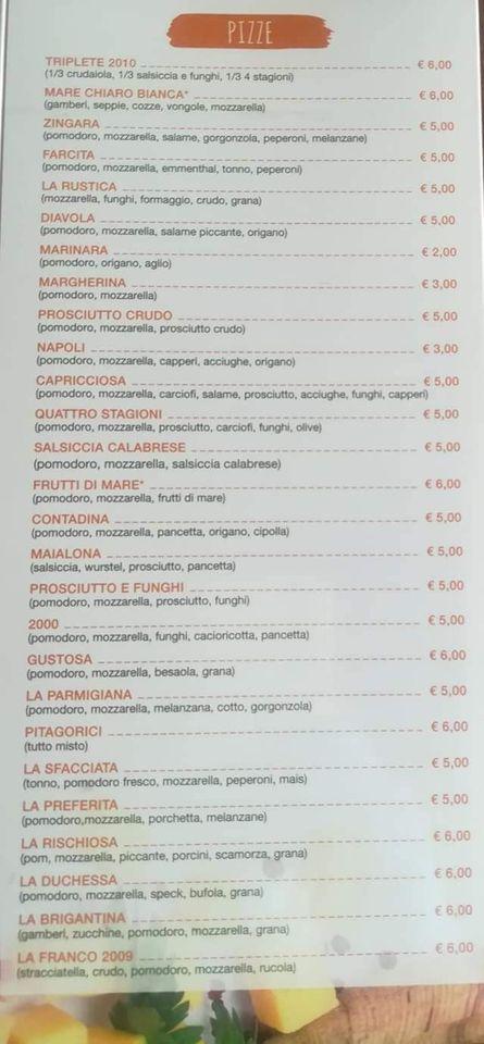 Menu da Sapori di mare ristorante, Scanzano Jonico, Via provinciale