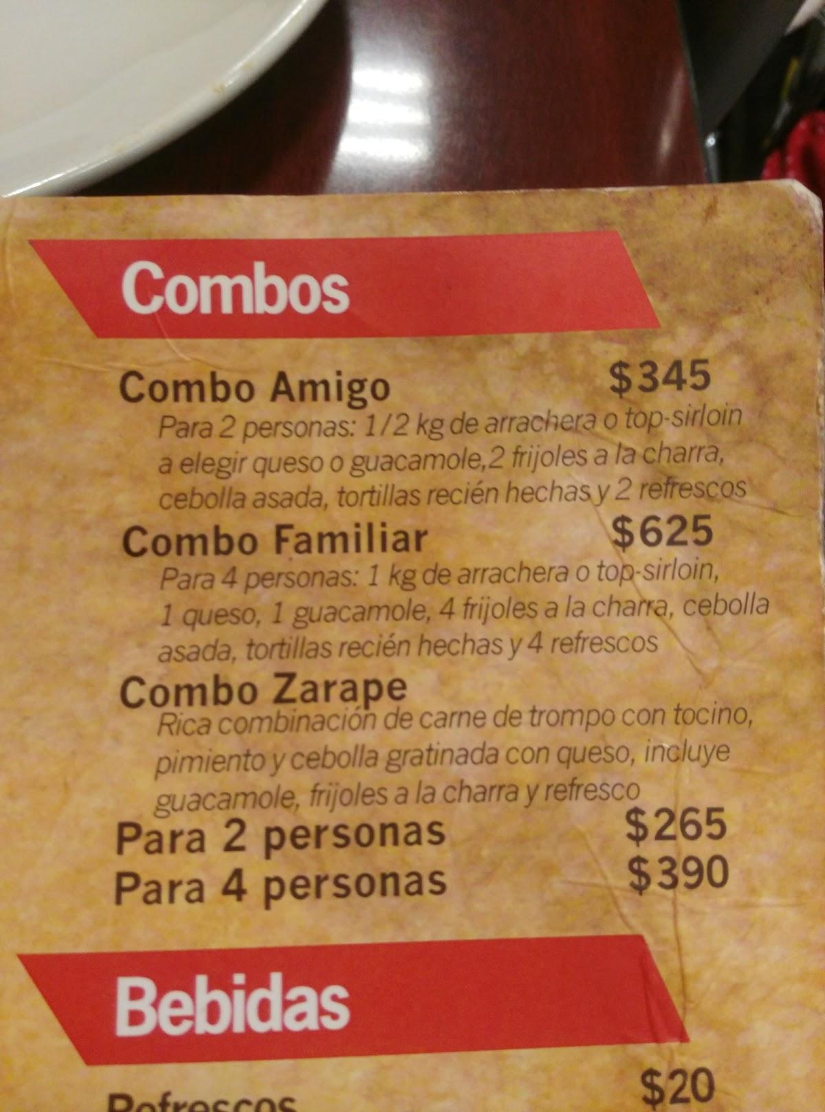 Carta del restaurante 7 Salsas, Monterrey, Av. Revolución