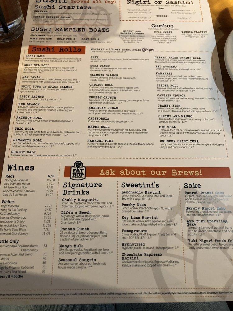 Menu at Chubby Trout restaurant, Elkhart, Plaza Ct