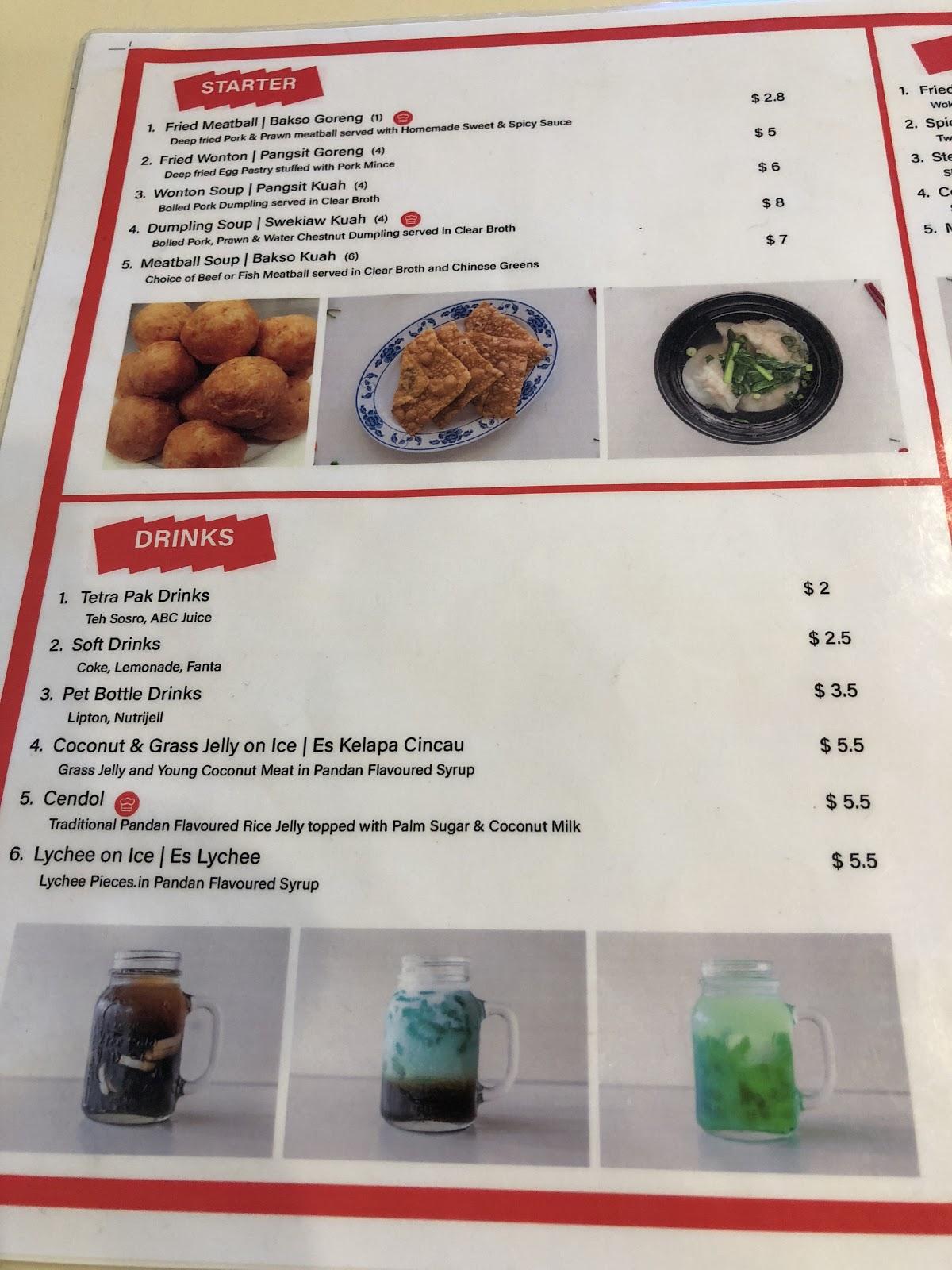 Menu at Enjoy Mie restaurant, Sydney, 375 Sussex St