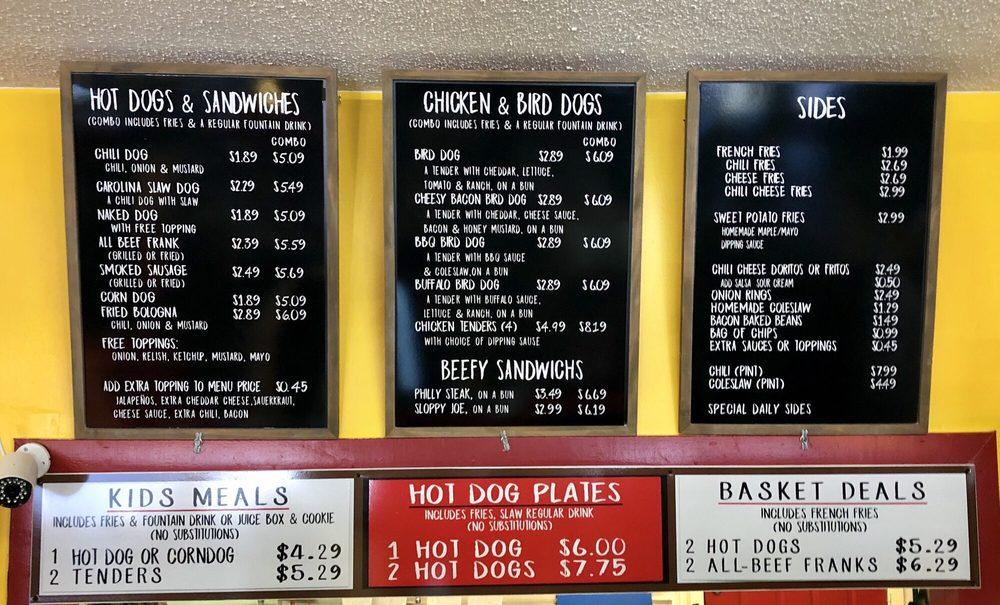 Menu at Franks For The Memories restaurant, Spartanburg