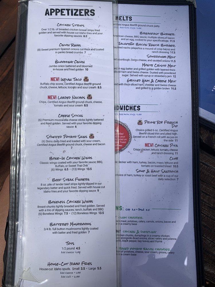 Menu at Spencer Grill pub & bar, Spencer