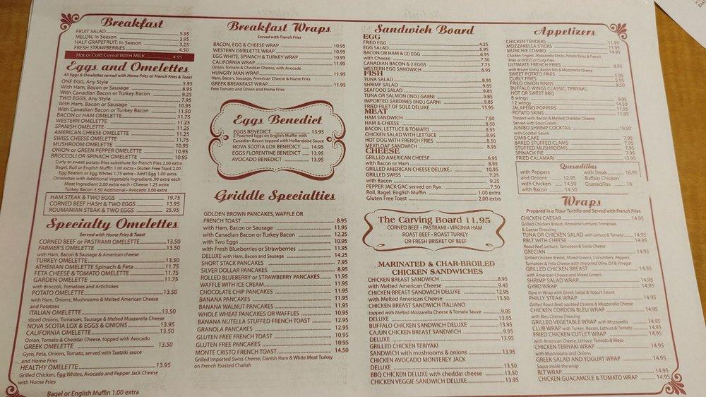 Menu at Apollo Restaurant Diner, East Meadow