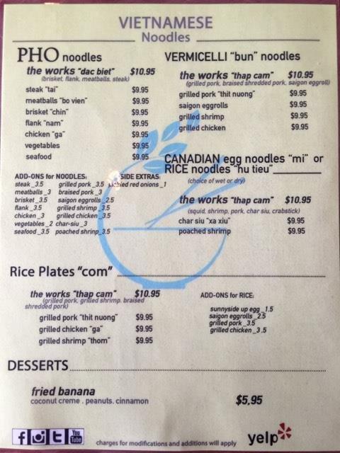 Carta de Ava Street Café, Baton Rouge