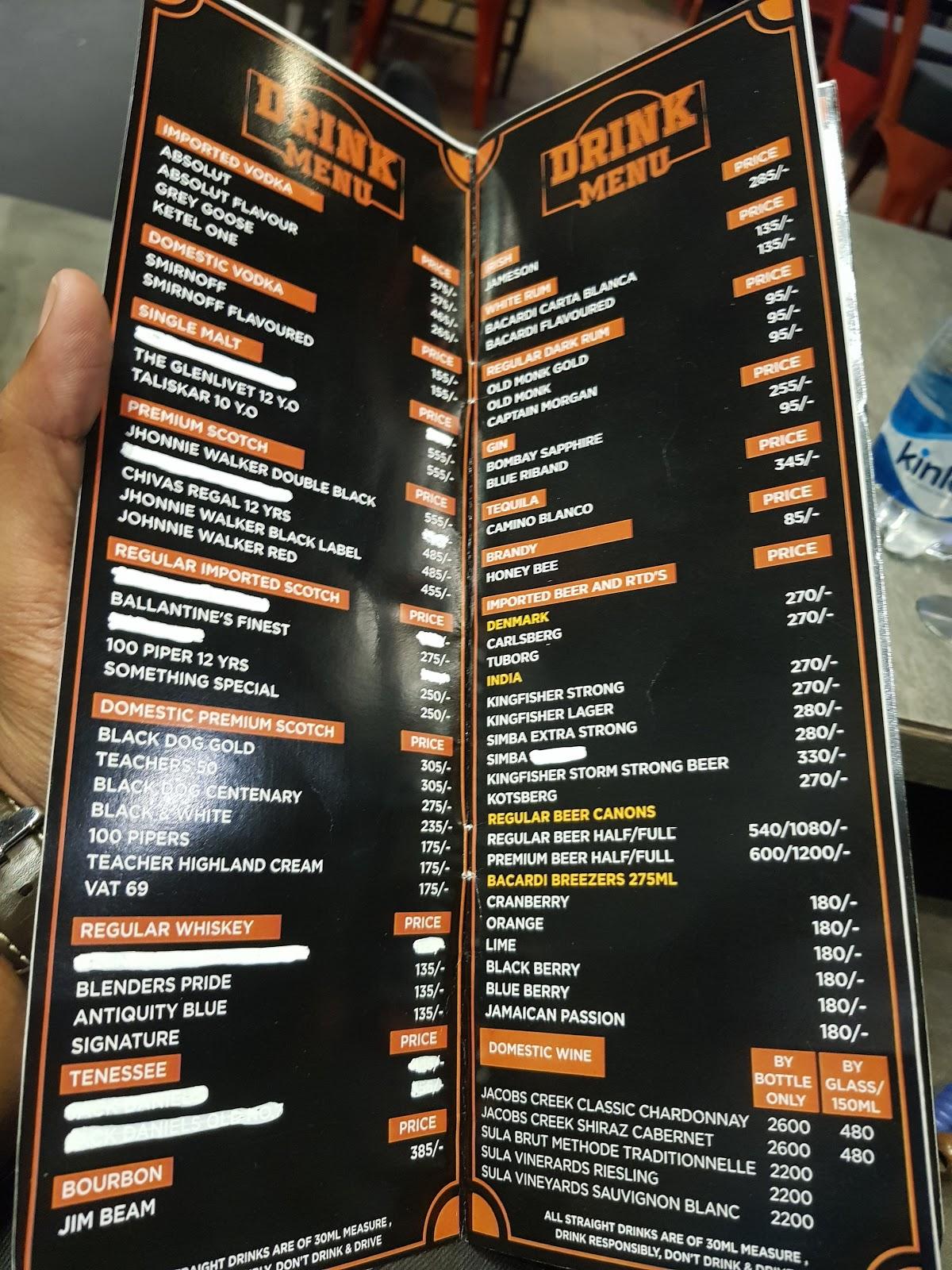 Menu at The DugOut, Jamshedpur, 6 Snp Area