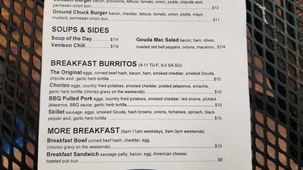 Menu at The Meating Place Cafe, Hillsboro