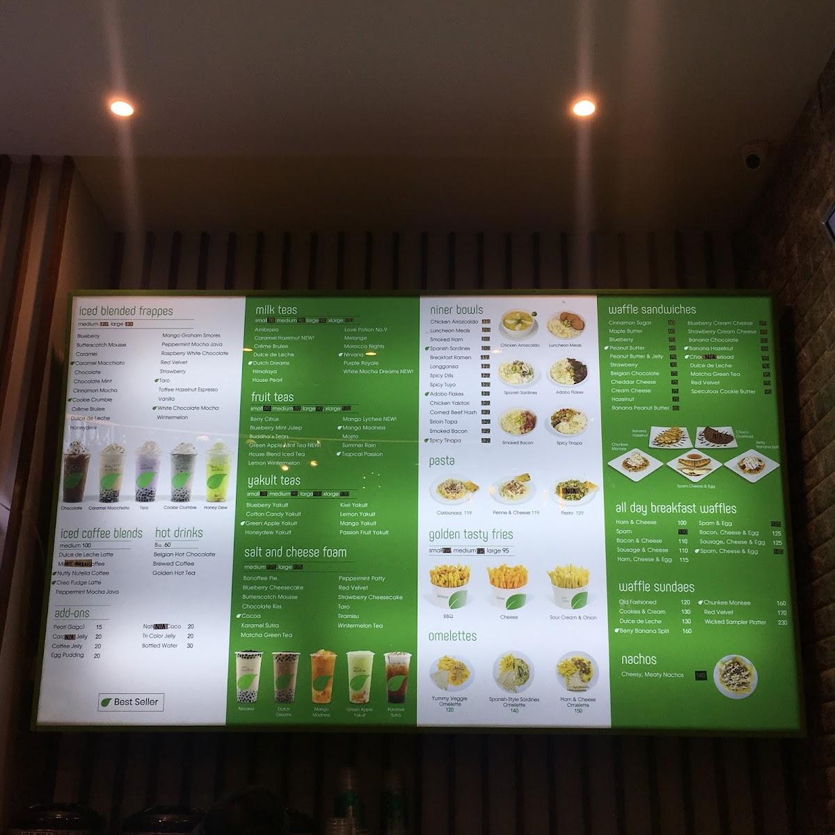 Carta del café Bon Appetea, Dávao, SM City Davao Annex