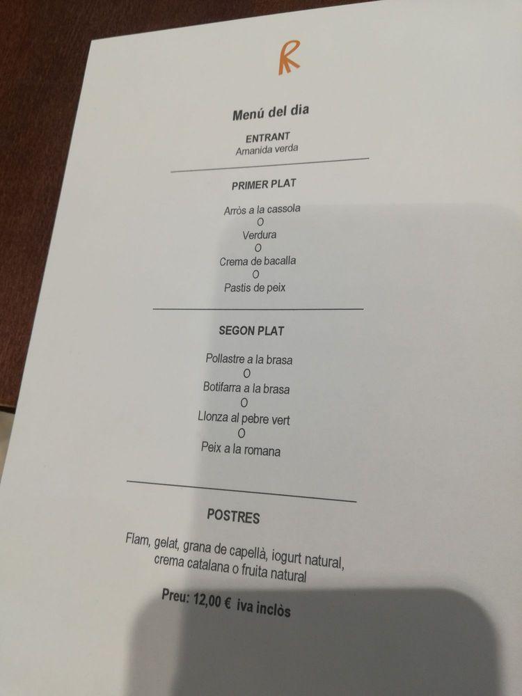 Carta del restaurante Can Roca, Gerona, Ctra. del Taialà