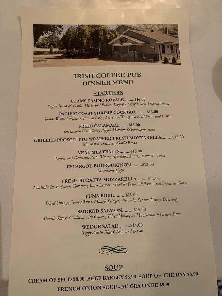 Menu at Irish Coffee Pub, East Islip