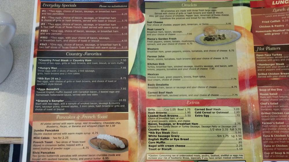 Menu at Tramway Diner restaurant, Sanford