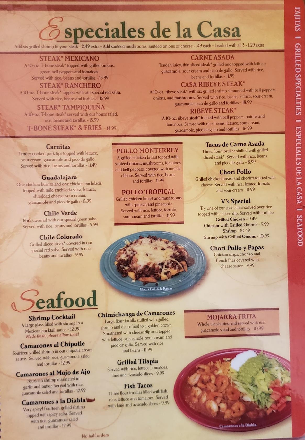 Menu at Casa Grande 2 Mexican Bar & Grill, Somerset, S Hwy 27