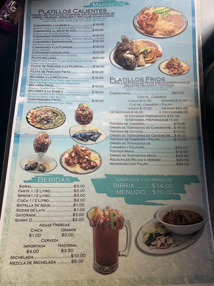 Menu at Conchita's Mexican Restaurant, Parlier