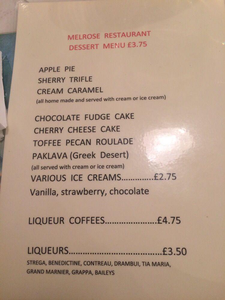 Menu at Pinello restaurant, Brighton
