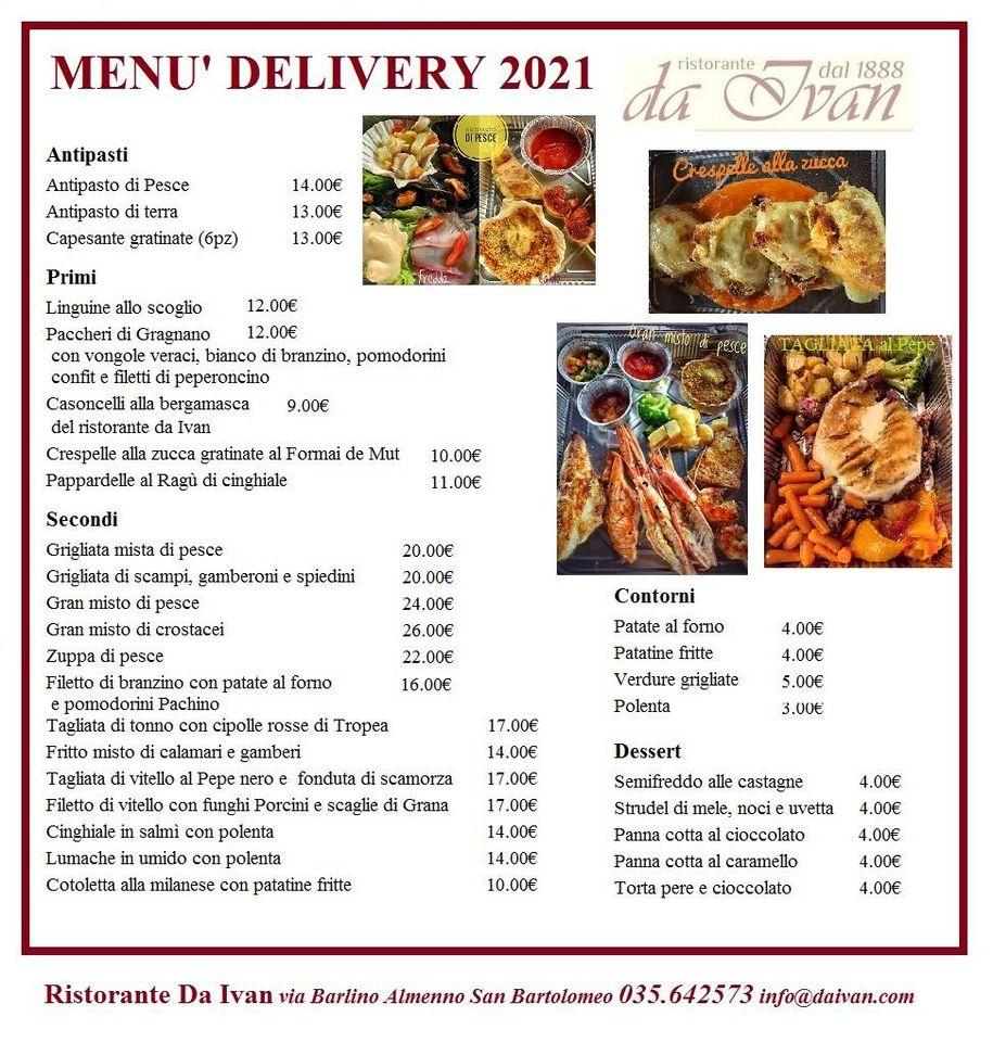 Menu da Ristorante Da Ivan, Almenno San Bartolomeo