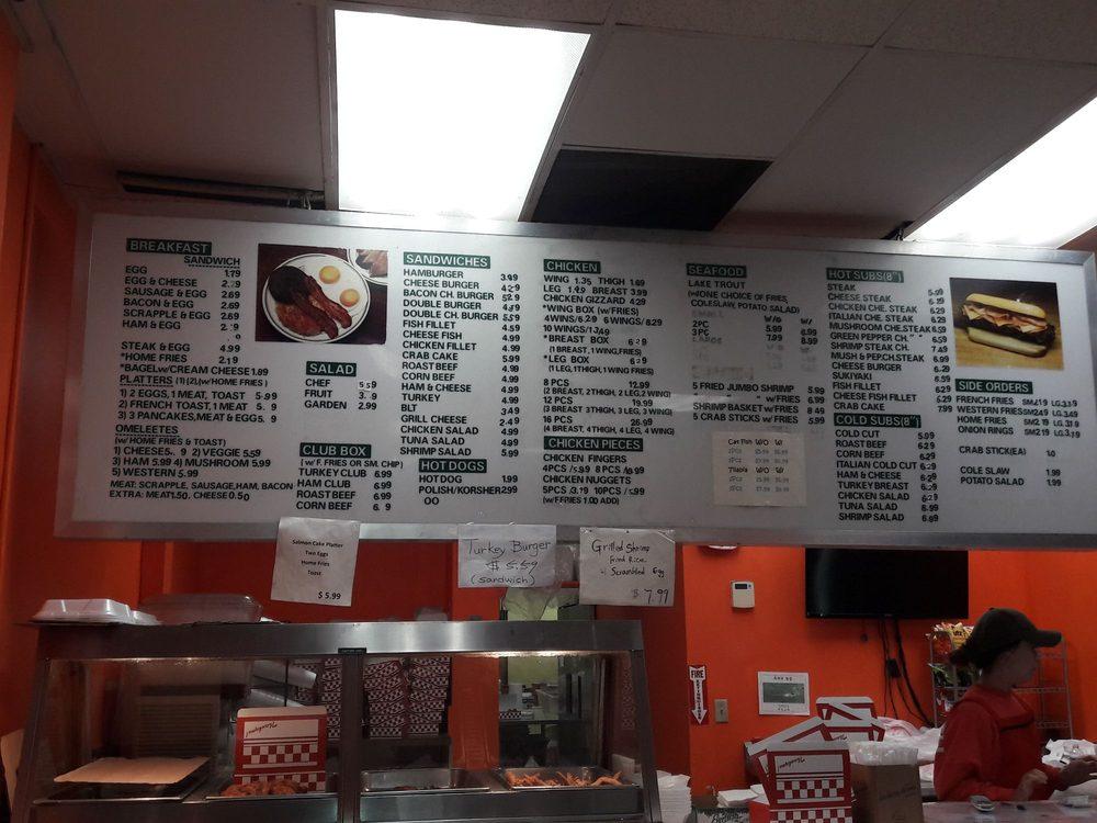 Menu at Chicken City fast food, Baltimore, Liberty Rd