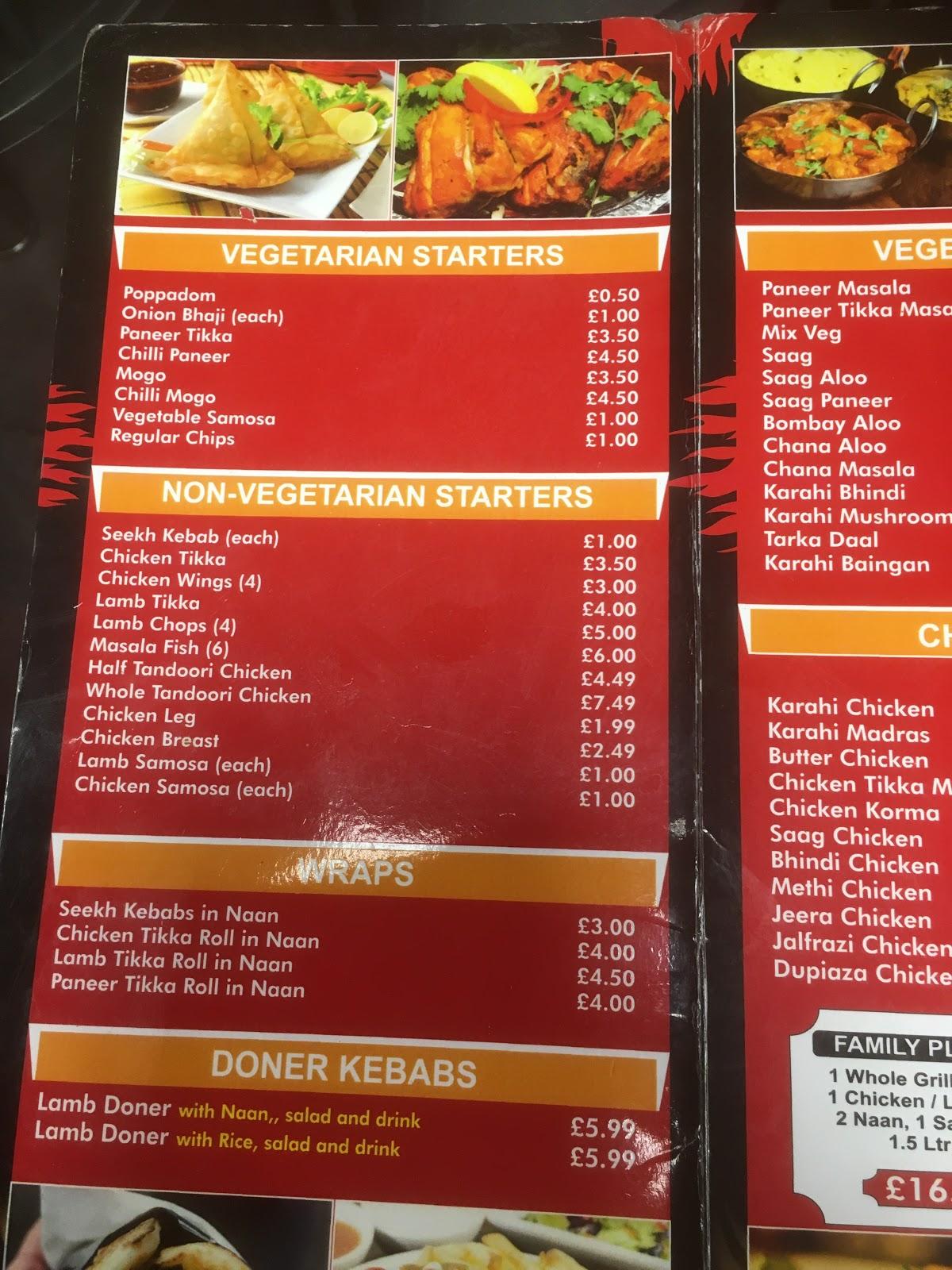 Menu at Koyla Lahore Karahi restaurant, London, 31 Seven Sisters Rd