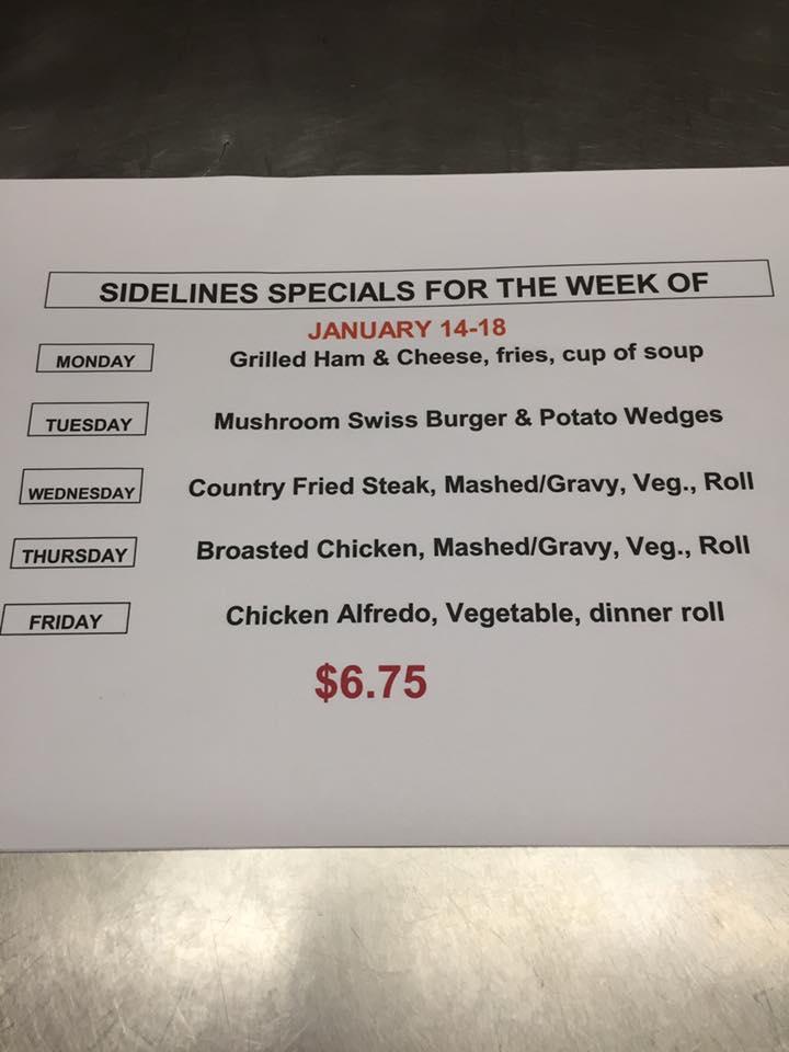 Menu at Sidelines pub & bar, Wakefield