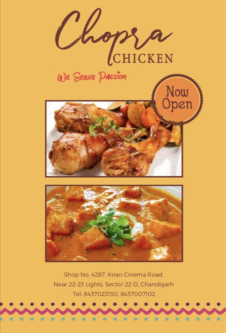 Menu at Chopra Chicken - Chd. Veg & Non Veg, Chandigarh