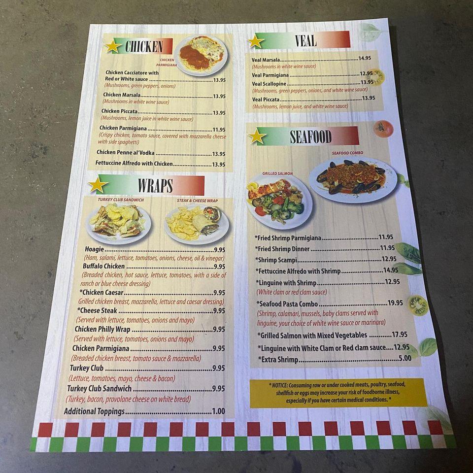 Menu at Giuseppe's Pizza pizzeria, Richmond, Hull Street Rd