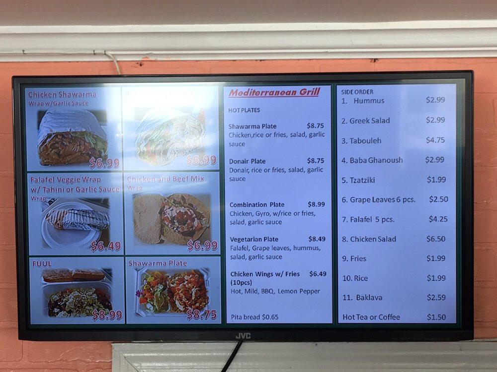 Menu at Merhaba Shawarma restaurant, Clarkston