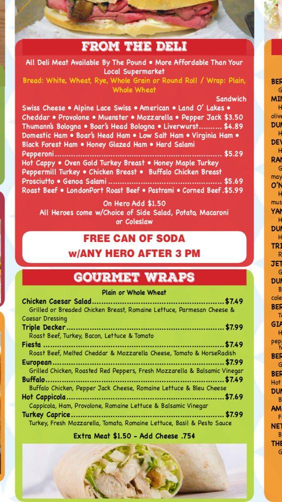 Menu at Minit Mart Convenience Store Deli & Grill, Bergenfield
