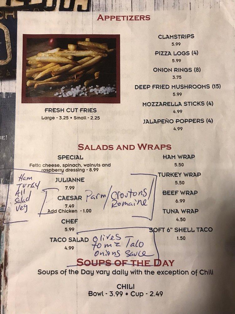 Carta de Roadside Cafe, Kill Buck