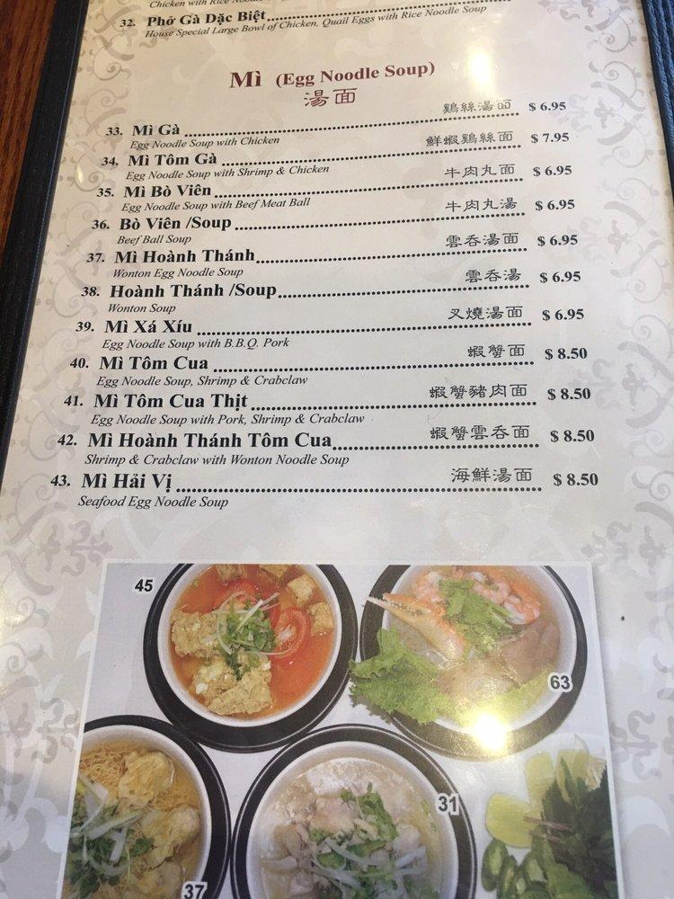 Menu at Saigon Eden restaurant, San Gabriel, 980 E Las Tunas Dr # C