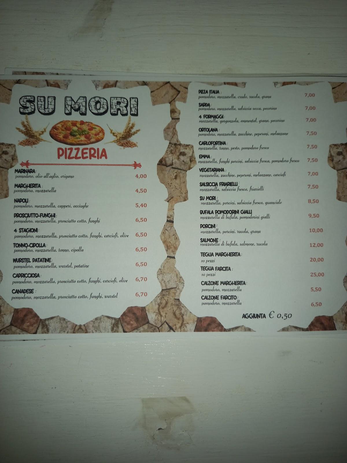 Speisekarte von pizzeria focacceria SU MORI, Iglesias