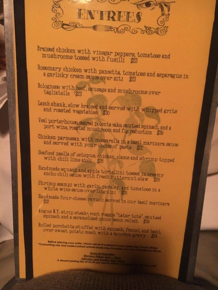 Menu at Sweet Basil restaurant, Needham
