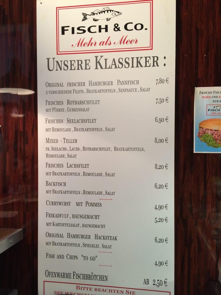 Speisekarte von Fisch & Co. restaurant, Hamburg