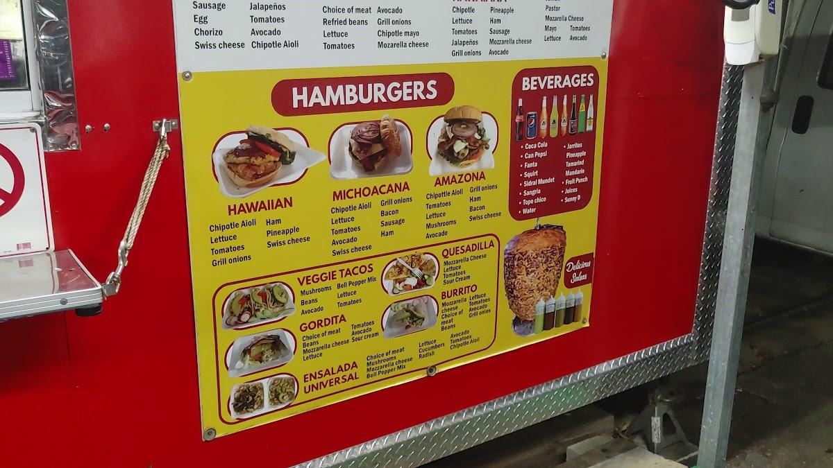 Menu at Tacos Las Amazonas Estilo Jalisco restaurant, Austin
