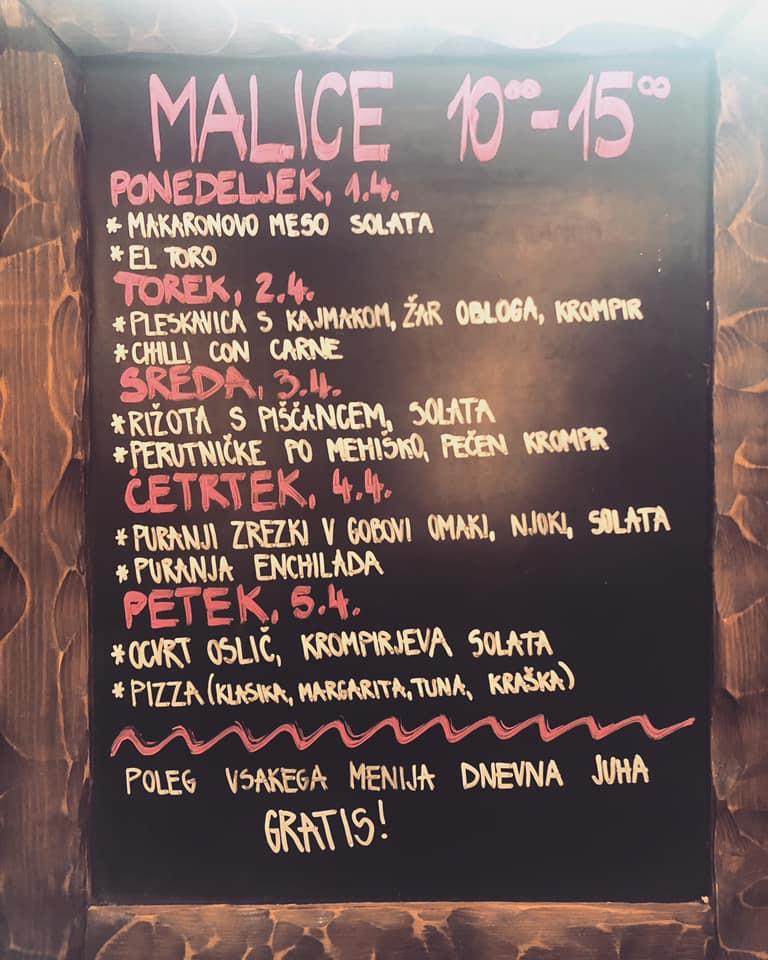 Menu at Twins Café & Restaurant, Celje