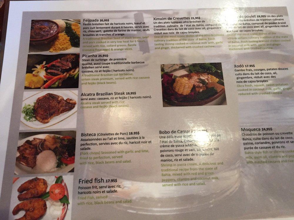 Menu at Acajou BR restaurant, Montréal, a Saint Denis St