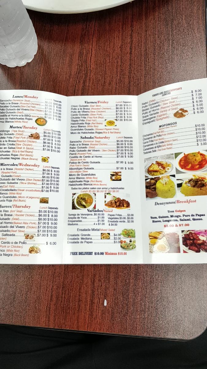 Menu at Gustoso Restaurant, Newark