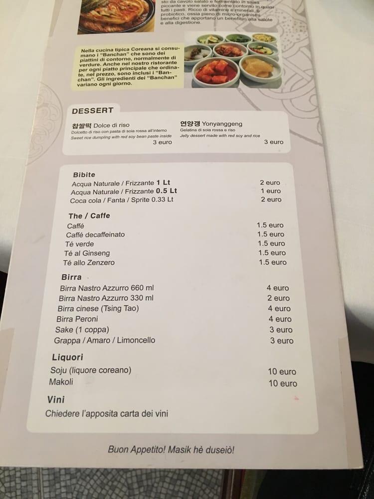 Menu da IGIO Ristorante Coreano Roma, Roma
