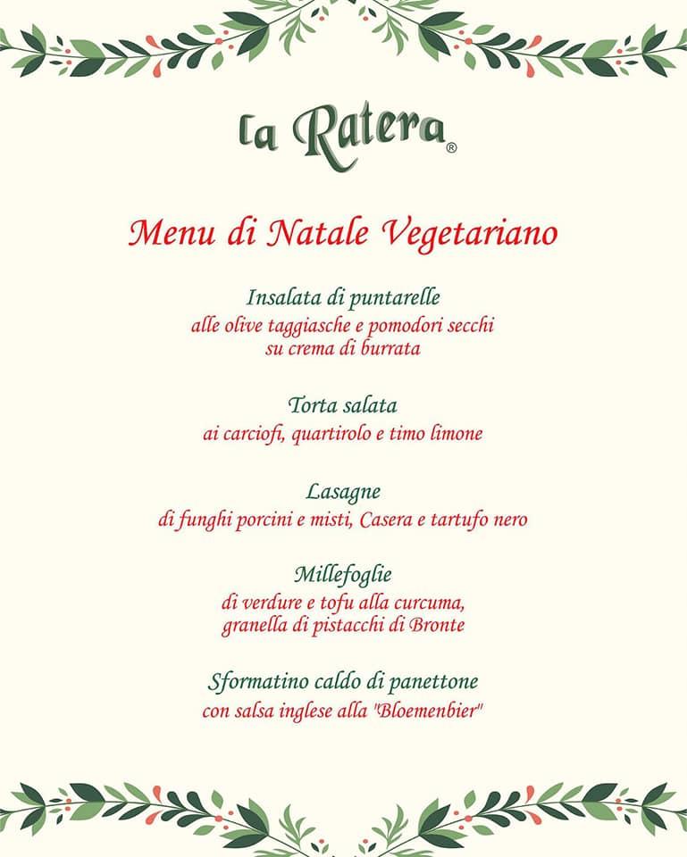 Menu at La Ratera restaurant, Milan