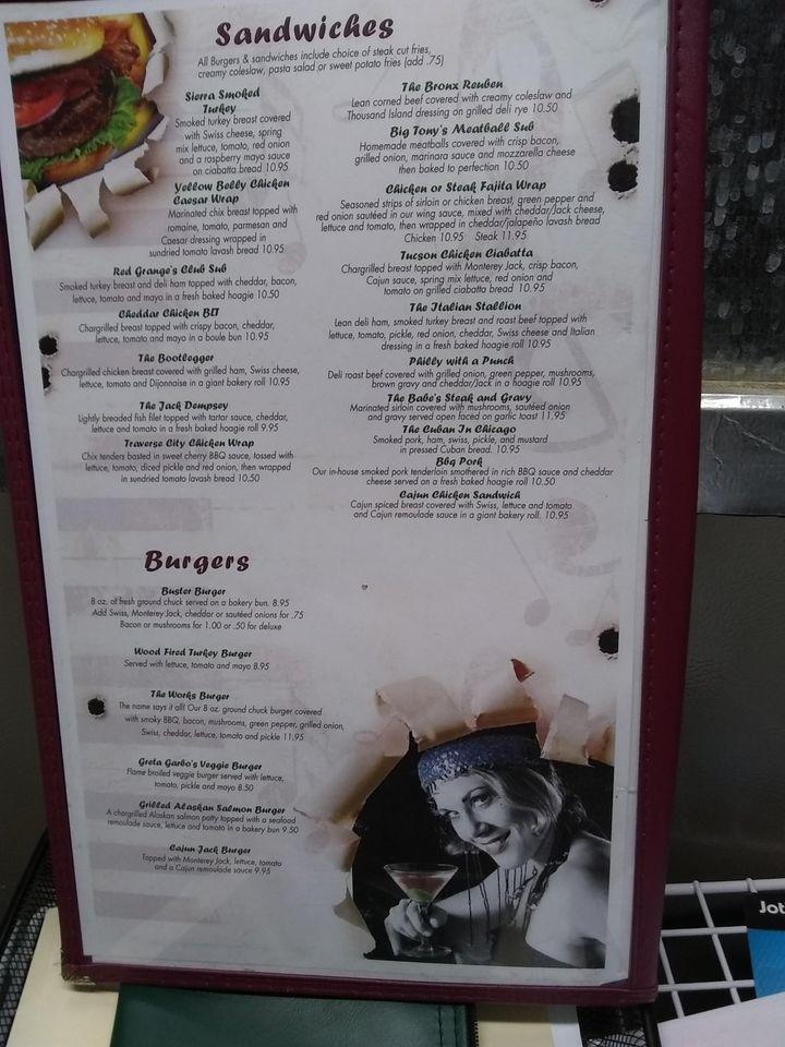 Menu at Gatsby's Seafood & Steakhouse, Bay City
