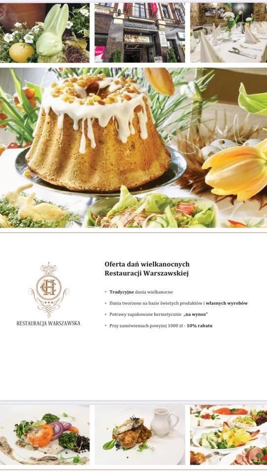 Menu at Restauracja Warszawska restaurant, Sosnowiec
