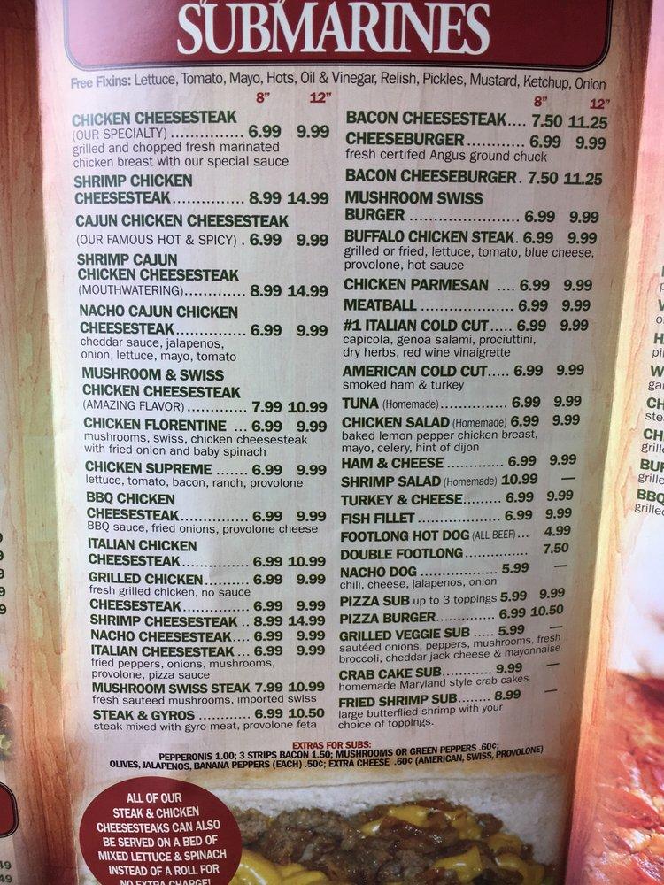 Menu at 895 Grill pizzeria, Baltimore