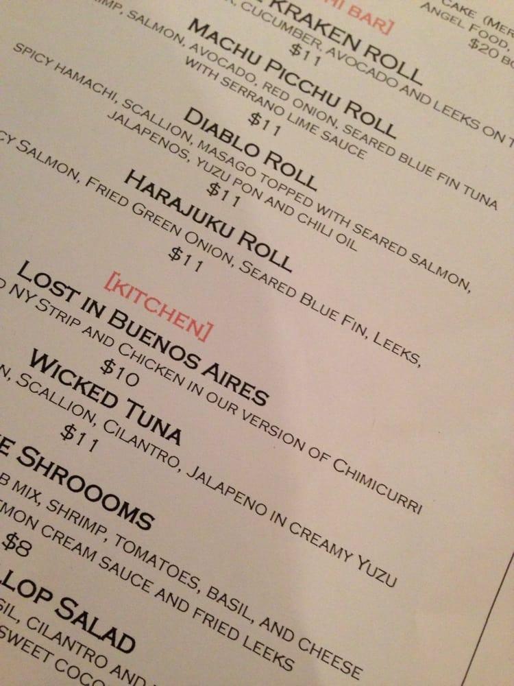 Menu at Koze Teppan Grill (West Side) restaurant, El Paso, N Mesa St B