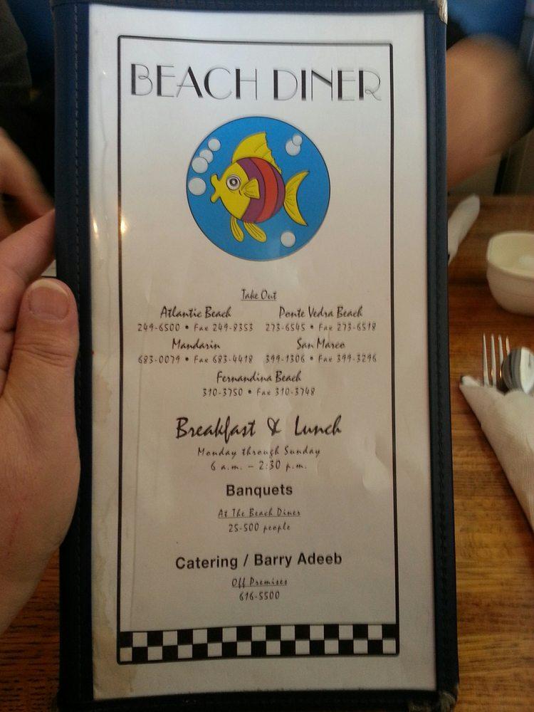Menu at Beach Diner Fernandina Beach restaurant, Fernandina Beach, S 8th St