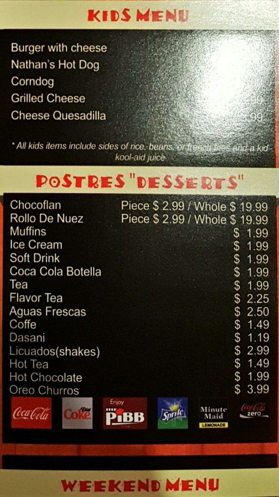 Menu at Haydee's Cafe, Gainesville