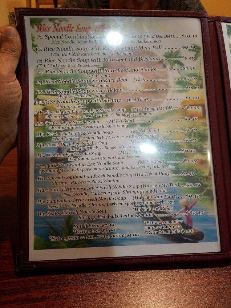 Menu at Pho A Dong Restaurant, Las Cruces