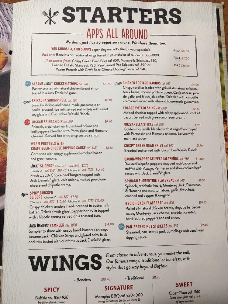 Menu at TGI Fridays pub & bar, Pigeon Forge, Parkway