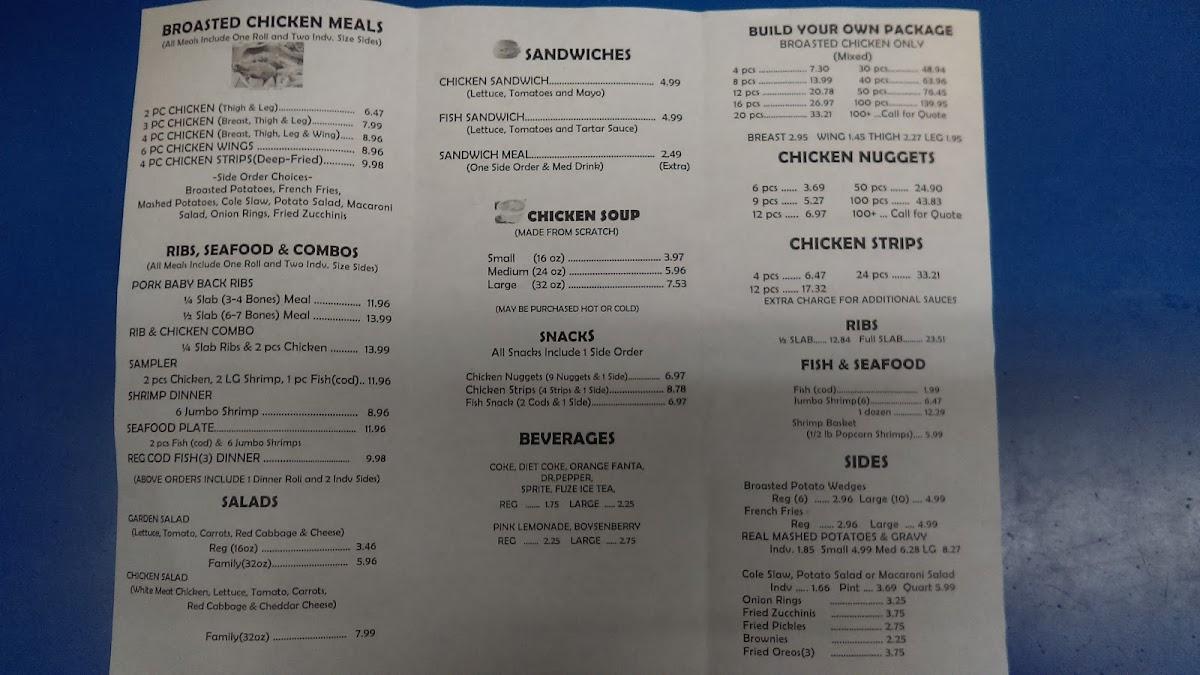 Menu at Chicken Box Broasted Chicken restaurant, La Habra, 330 E ...