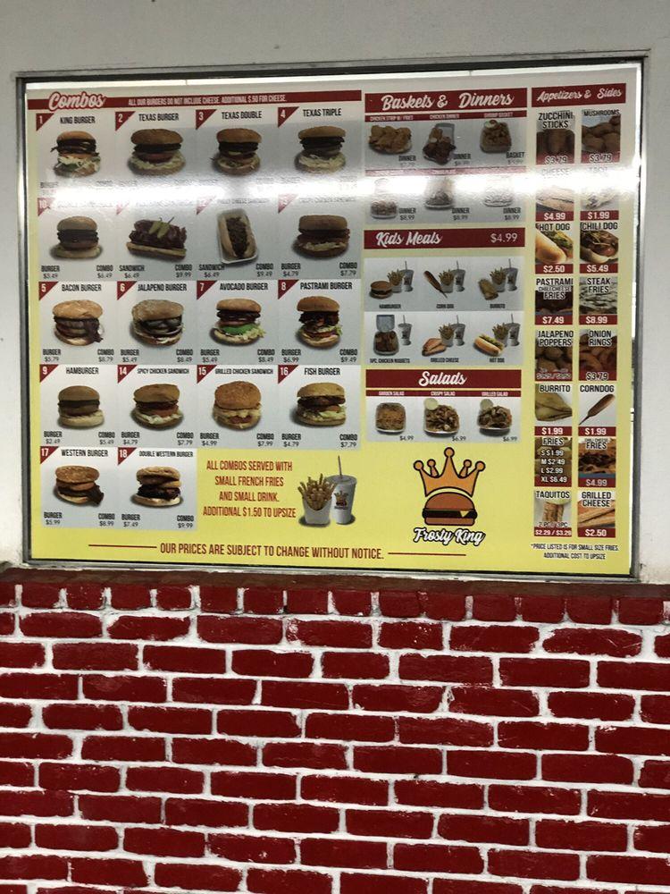 Menu at Frosty King Drive In fast food, Buttonwillow, 340 Front St