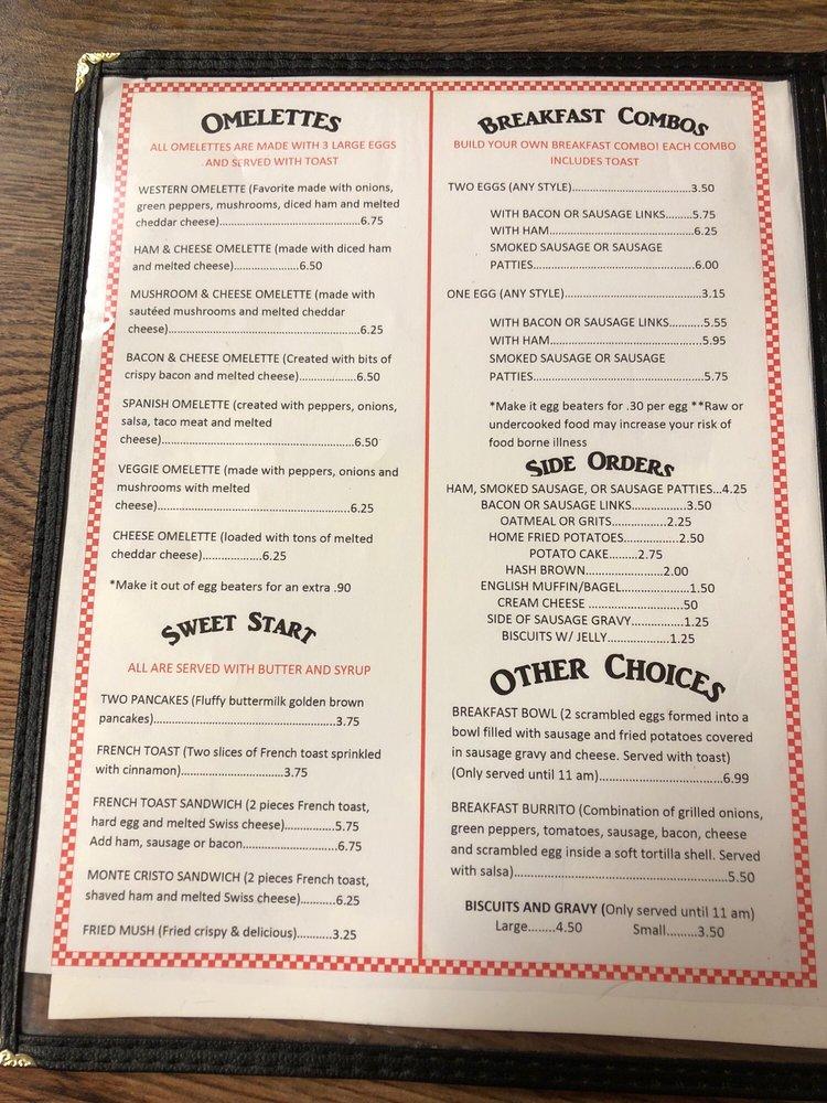 Menu at Milton’s Family Restaurant, Albany