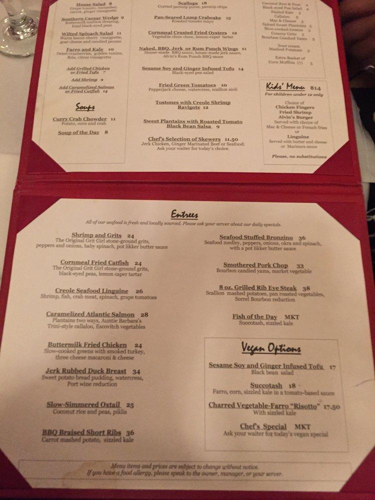 Menu at Alvin & Friends restaurant, New Rochelle