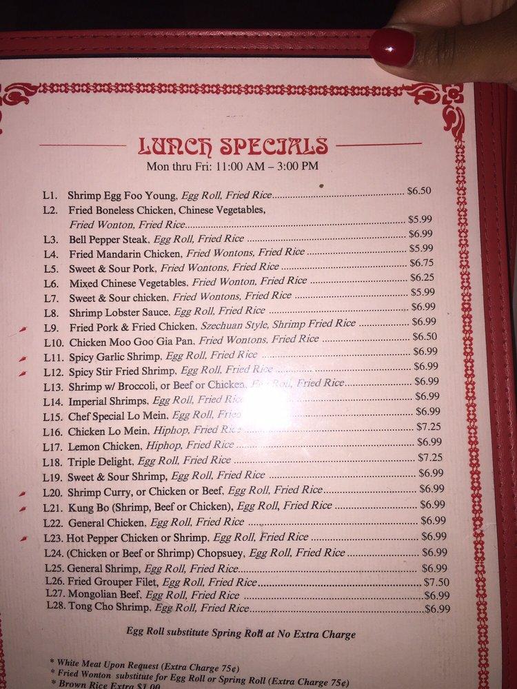 Menu at Cathay Imperial pub & bar, Metairie